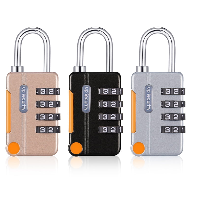 sixwipe 3 Pack Combination Lock, 4 Digit Combination Padlock, Outdoor ...