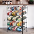 5 Tier Can Organizer for Pantry Can Holders 60 Cans Rack Canned Goods ...