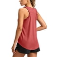 Athletic Tank Tops Womens Ruffle Workout Tops Racerback Sleeveless ...