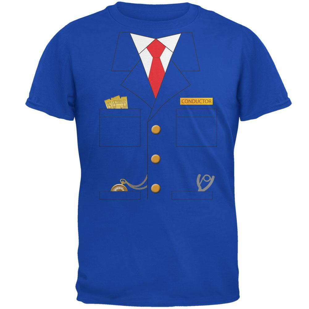 Holiday - Halloween Train Conductor Costume Royal Adult T-Shirt - X ...