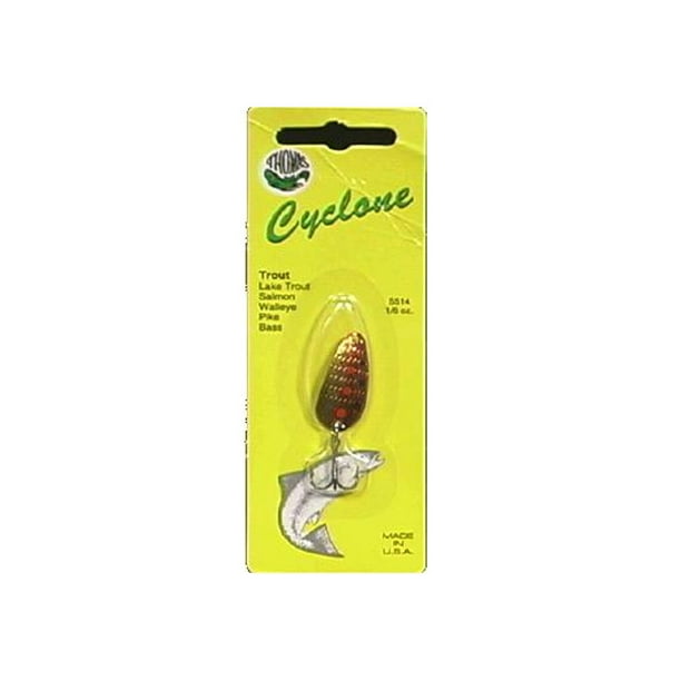 Thomas Cyclone Wobbler Spoon Freshwater Fishing Lure, Gold/Red, 1 1/2 ...