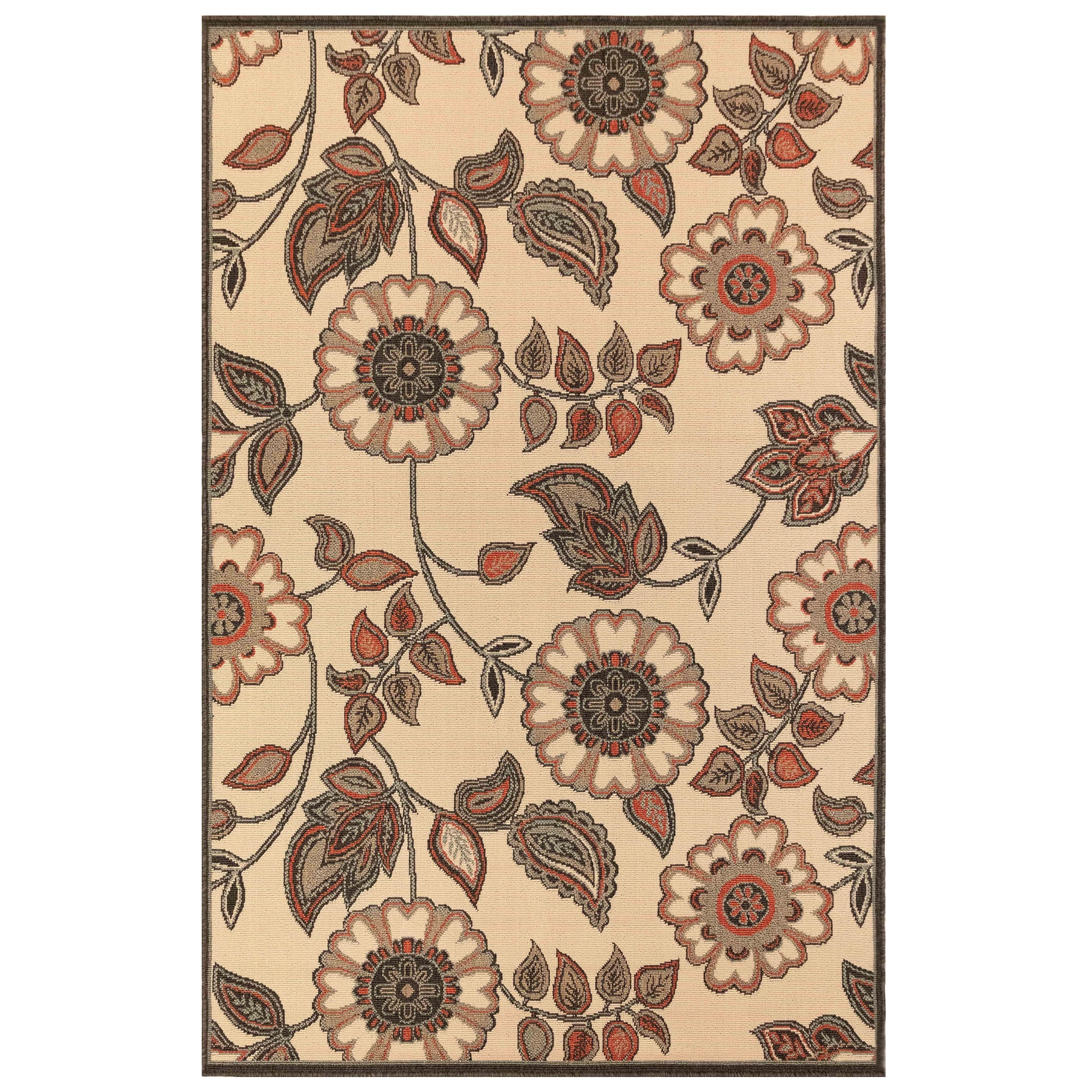 Liora Manne Riviera Floral Vine Rug Cream 39"X59" RVI45763012 - Walmart.com