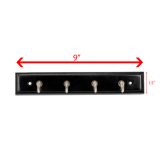 Mainstays 8.75" Black Key Rack, 4 Satin Nickel Hooks, 2 lbs Working ...