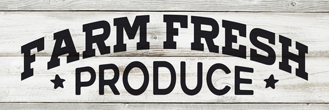 Farm Fresh Produce Chic White Farmhouse Wood Sign Wall Décor Gift 6 x ...