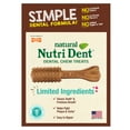 Nylabone Nutri Dent Natural Dental Chew Treats, Filet Mignon, Mini, 125 ...