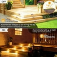 8 Pack Solar Deck Lights, Outdoor Waterproof LED Lights for Deck Step ...