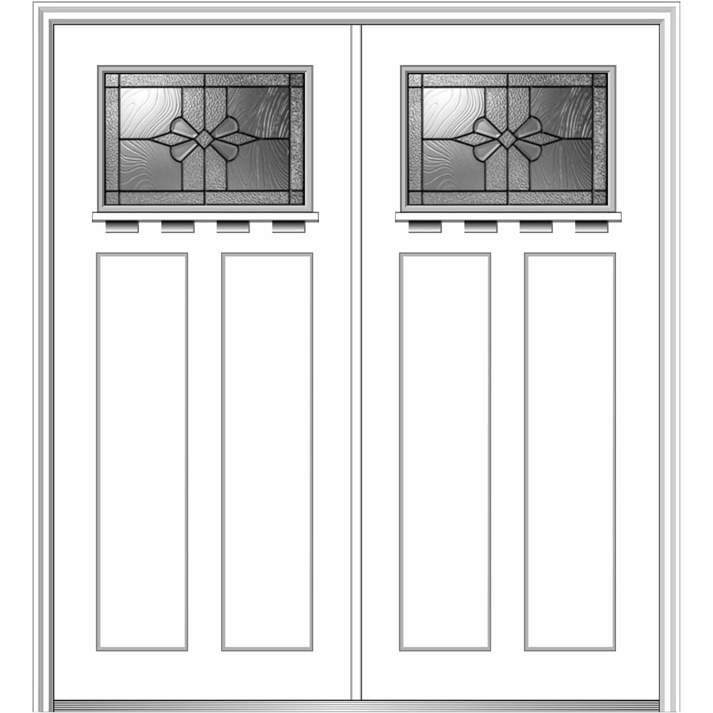 Verona Home Design Dahlia 74"x81.75" Fiberglass Smooth Prefinished ...