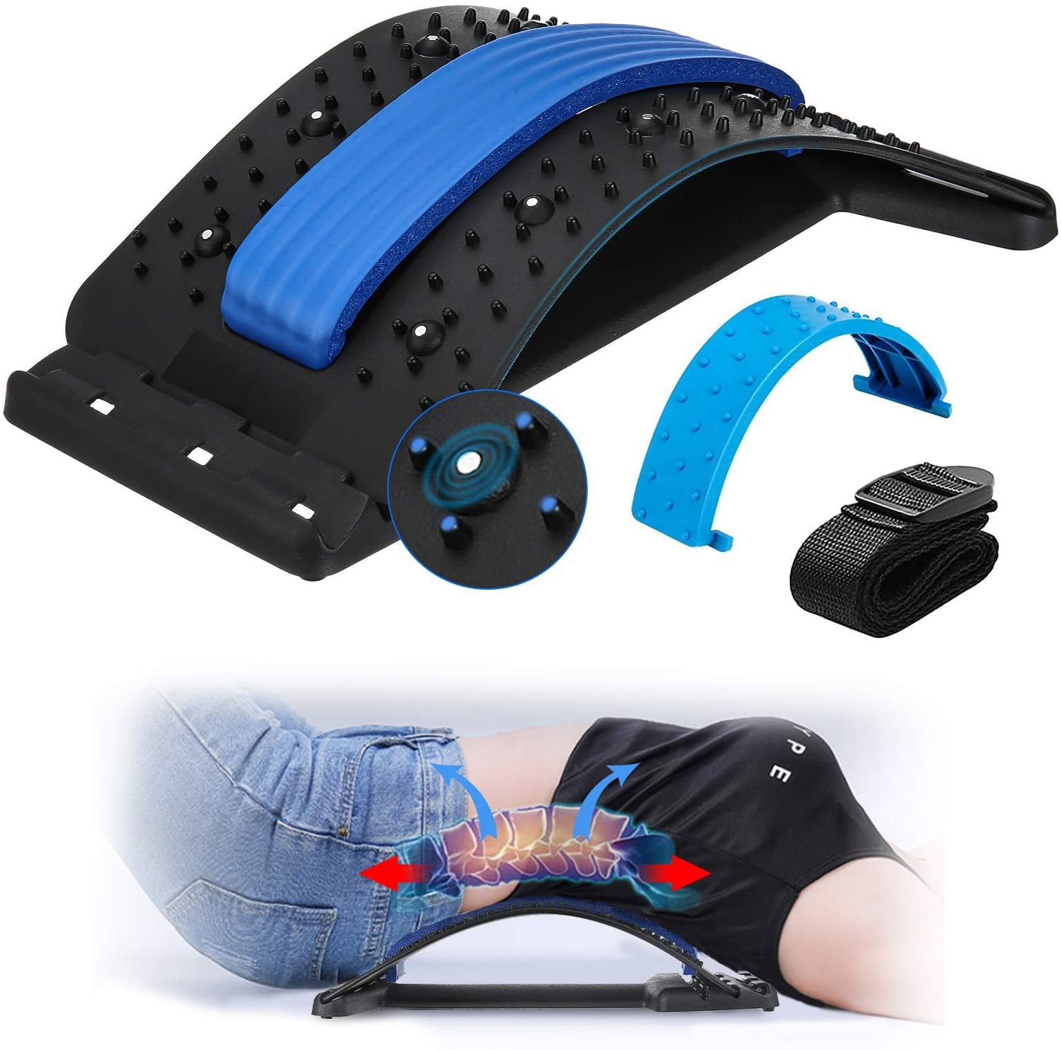 Back Stretcher, Newest Generation Spine Deck Lumbar Support Device ...