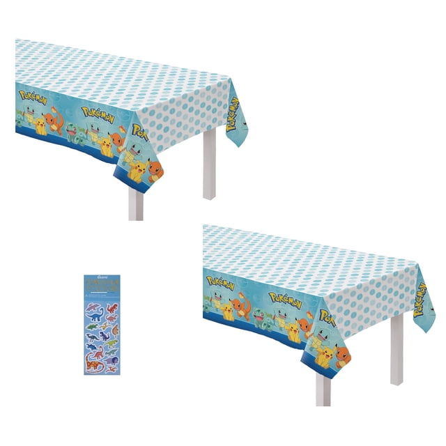 Pokemon Birthday Party Supplies Bundle Includes Plastic Table Covers ...