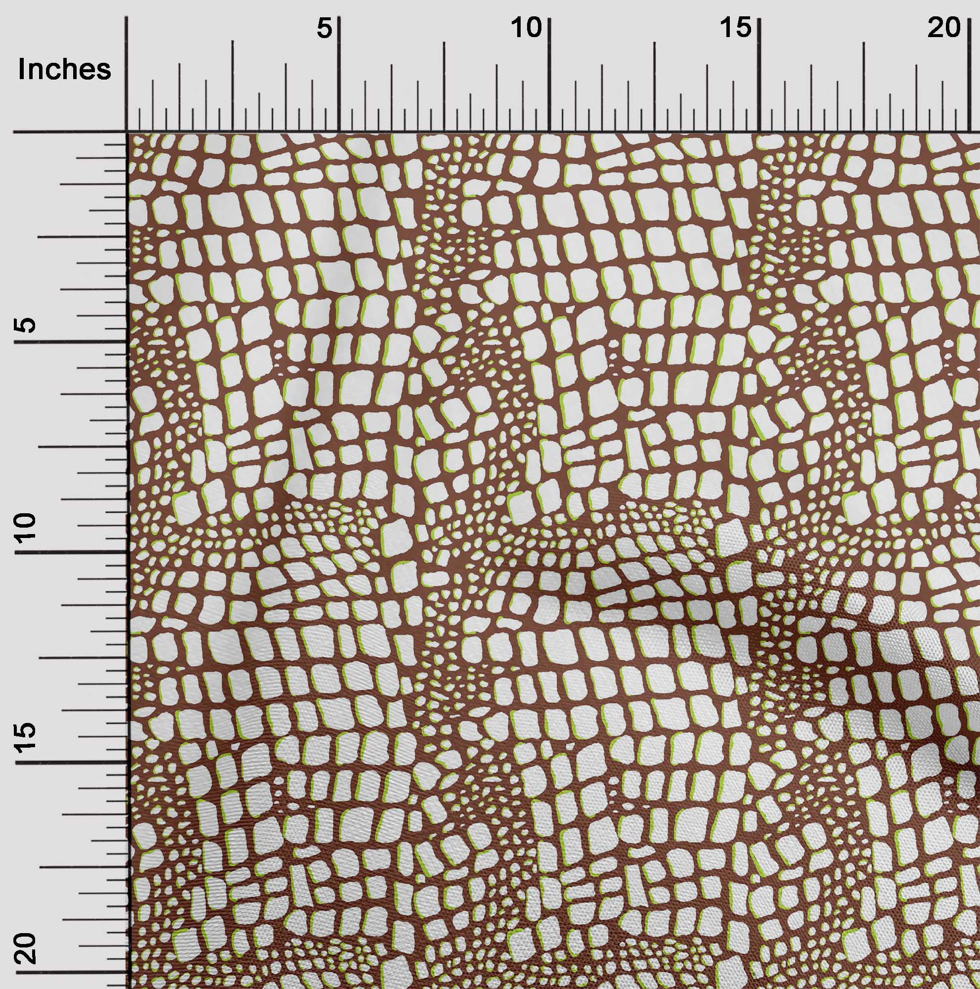 oneOone Silk Tabby Brown Fabric Snake Animal Skin Craft Projects Decor ...