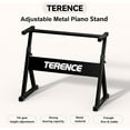 Terence Piano Keyboard Stand, Stable Adjustable Z-Style, Anti-Slip, for ...