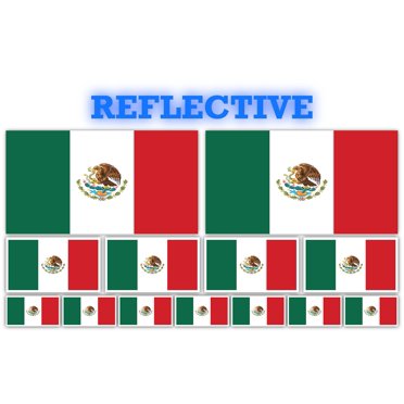 4x4 Round Mexico Flag Sticker Vinyl Vehicle Decal Travel Hobby Stickers - Walmart.com