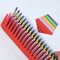 3PCS Wide Tooth Plastic Hairdressing Combs Hair Cutting Comb Portable ...