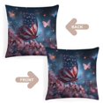 18"x18" Pillowcase 4th of July Memorial Day Butterfly Farmhouse Pillow ...