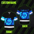 Hi Vis Hawaiian Shirt Reflective Tapes Blue Neon Uniform Custom Name ...
