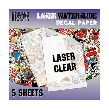 Hayes Paper, Waterslide Decal Paper INKJET CLEAR 20 Sheets Premium ...
