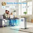 WPOND 8,000 BTU 3-in-1 Portable AC & Dehumidifier, Remote Control ...