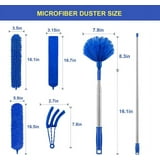 Vislone Microfiber Feather Duster 6pcs Extendable Cobweb Cleaning Kit ...