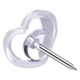 Plastic Flat Head Pushpins, Loetky Clear Thumb Tacks, Practical Set ...