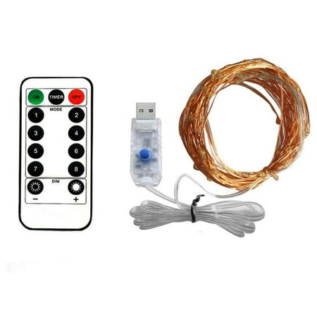 Usb Remote Control Copper Wire Light String Christmas Day Wedding ...