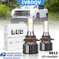 For Ford Edge 2011-2014 LED Headlights 9012/HIR2 High/Low Beam Bulb ...