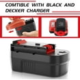 3.6Ah Ni-Mh 18Volt Replacement for Black and Decker 18V Battery Replacement Compatible with ...