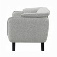 Pemberly Row Accent Armchair Rounded Back in Light Gray Boucle Solid ...