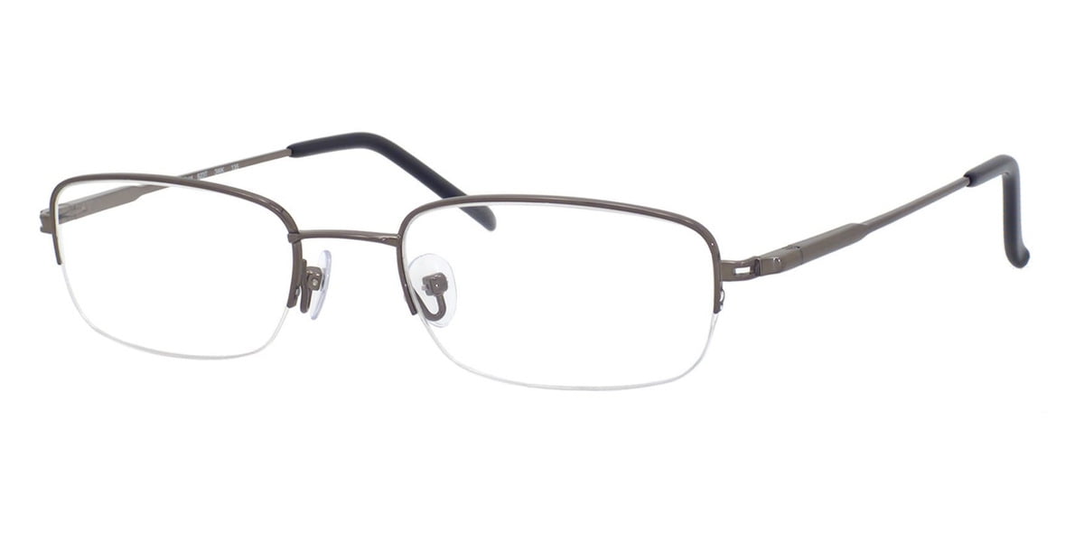 Chesterfield Semi-Rimless Rectangular Gunmetal Eyeglasses - Walmart.com