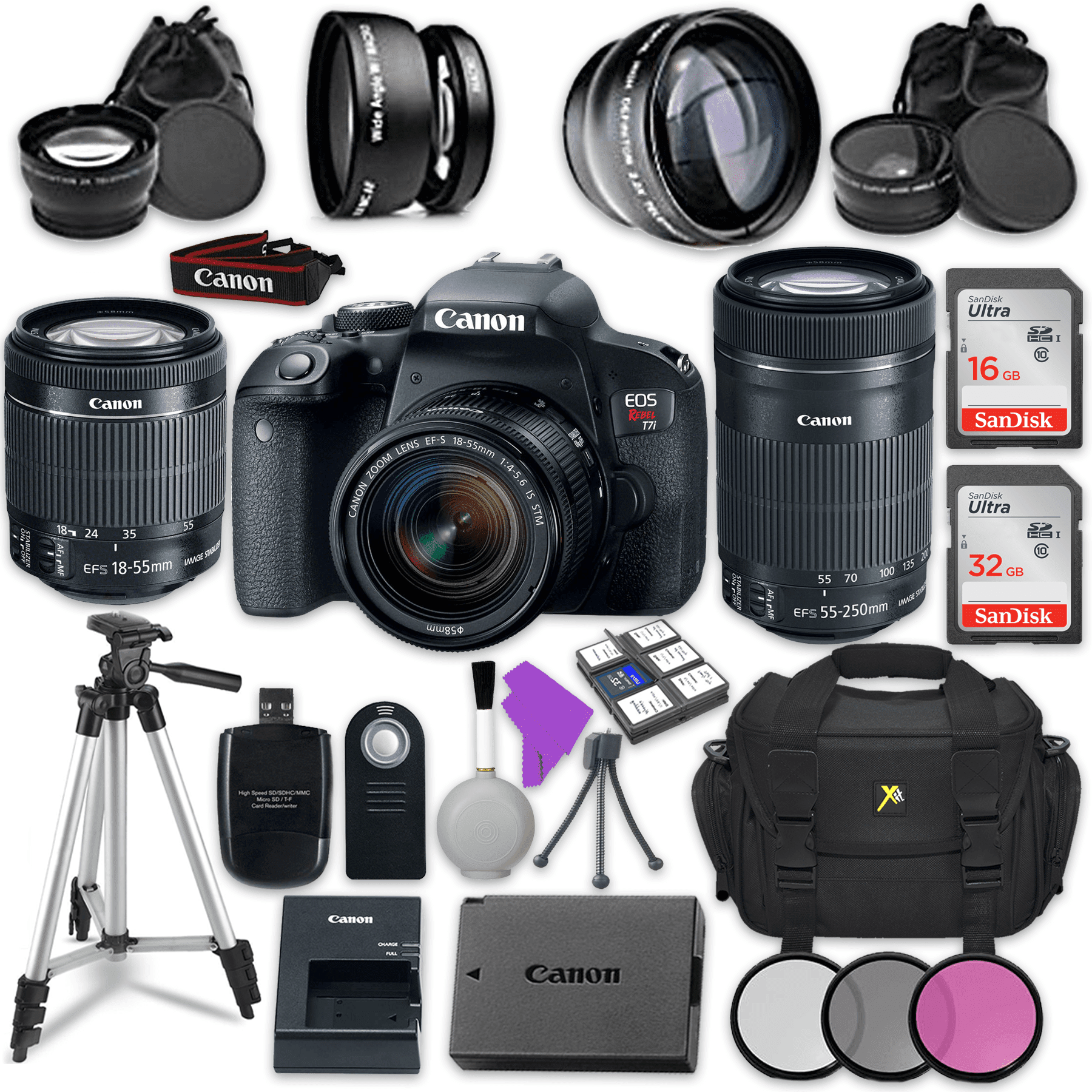 Canon EOS Rebel T7i Digital SLR Camera with Canon EF:S 18:55mm IS STM ...