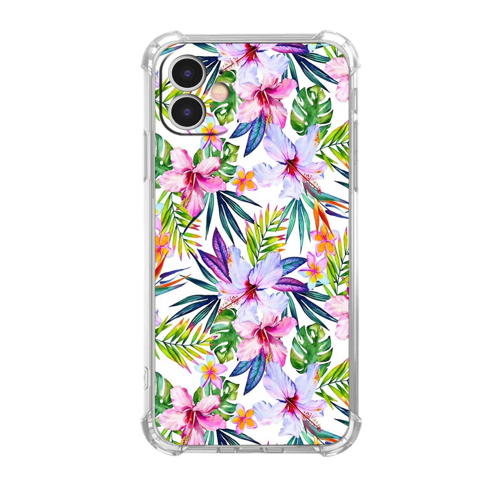 Tropical Flower Case for iPhone 11,Aesthetic Colourful Floral Pattern ...