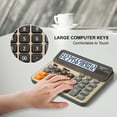 Comix Desktop Calculator, 12-Digit, Large Keys, Dual Power, Champaign Gold Panel - Walmart.com
