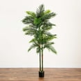 Nearly Natural 8ft. UV Resistant Artificial Double Robellini Palm Tree ...