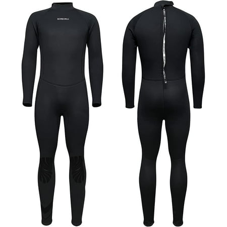 Wetsuit Men Full Body Diving Suits Long Sleeve Back Zipper Wet Suit for ...