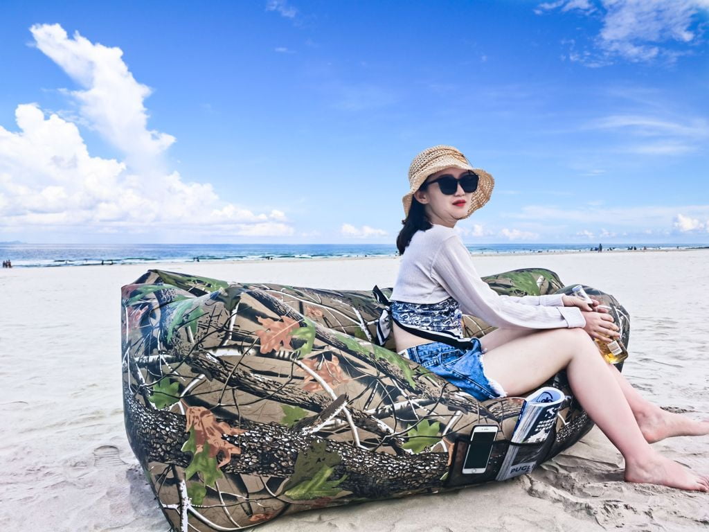 Air Chair Self Inflatable Without Pump,Beach,Park, Pool, Camping ...