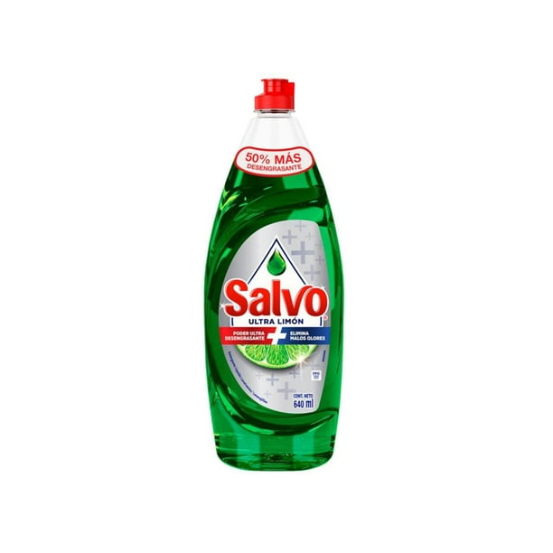 Pack de 12 Lavatrastes Líquido Salvo Ultra Limón 640 ml Salvo Limon ...