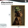 Stupell Industries The Irish Setter Portrait Gold Framed Floater Canvas ...