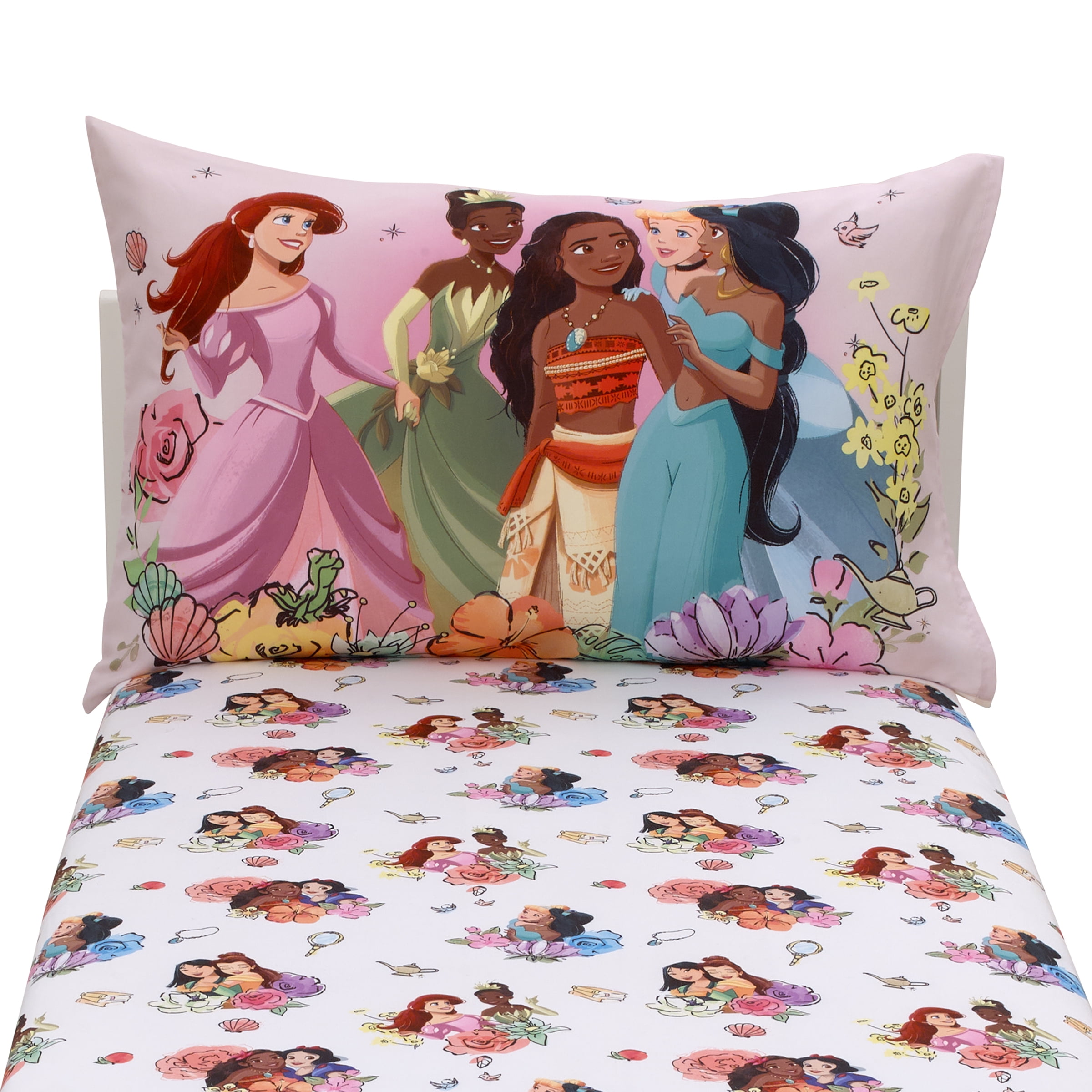 Disney Princesses Courage and Kindness 2 Piece Toddler Sheet Set ...