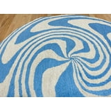 Premium Circular Tufted Rug with Linear Pattern made with High Quality ...