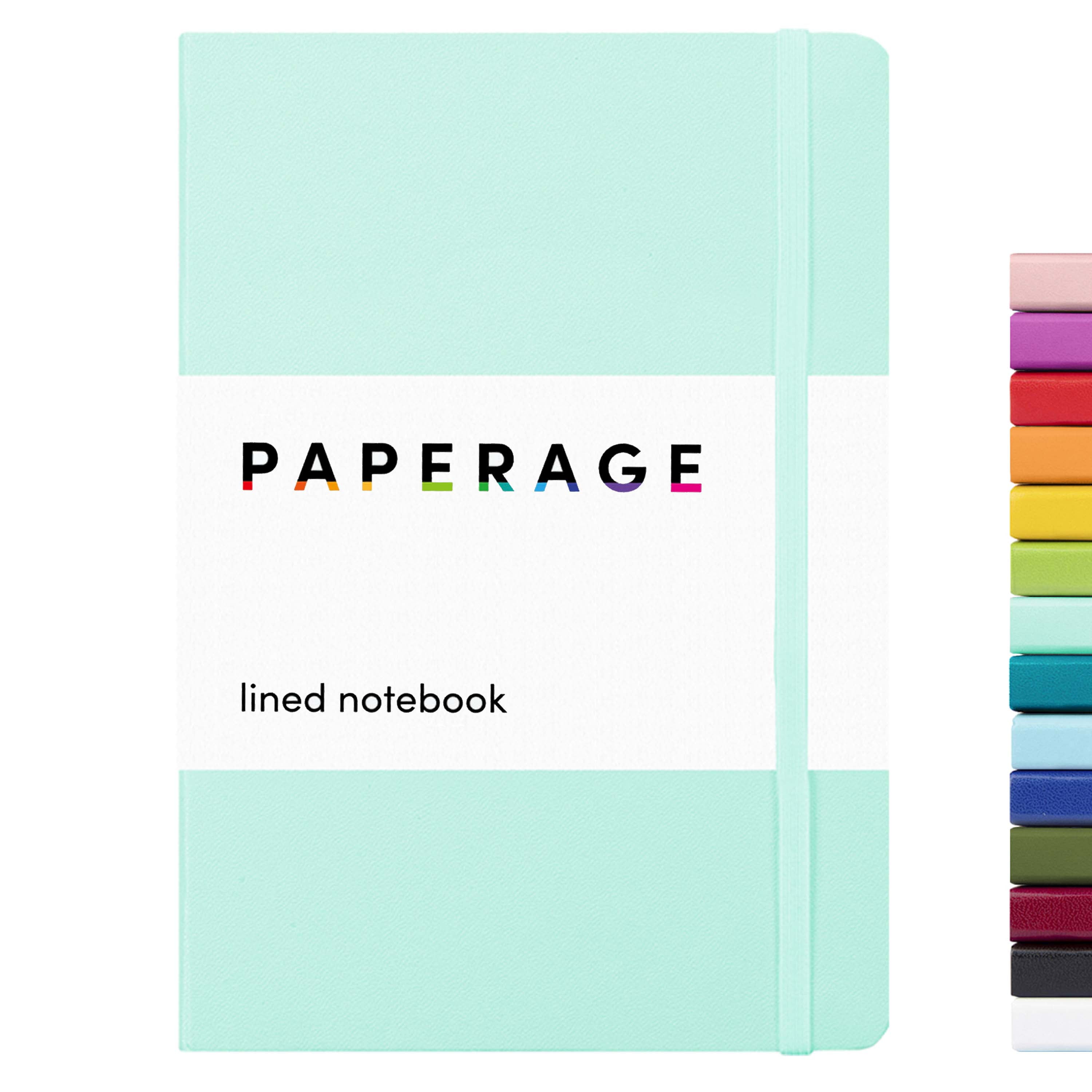 PAPERAGE Lined Journal Notebook, (Mint), 160 Pages, Hardcover, 5.7” x 8 ...