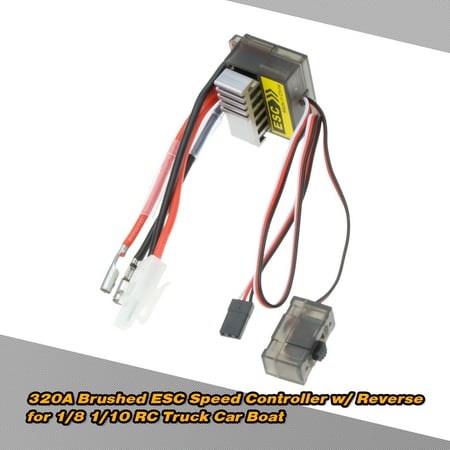 320A Brushed ESC Speed Controller /w Reverse for 1/8 1/10 RC Flat/off ...
