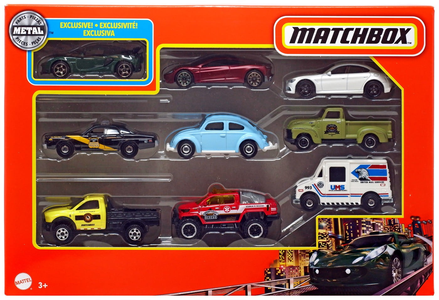 Matchbox Diecast Car 10-Pack (Version 2) - Walmart.com