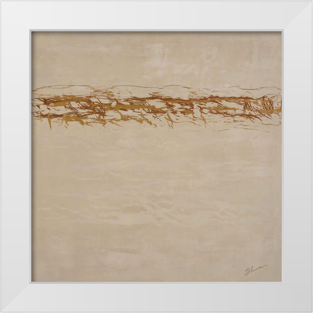 Shanti, Shima 26x26 White Modern Wood Framed Museum Art Print Titled ...
