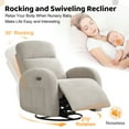 Aemeios Chenille Swivel Rocker Glider Power Recliner Nursery Rocking ...