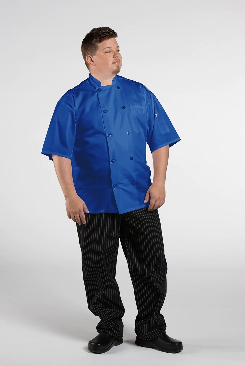 Poplin Cotton Blend Pro-vent Short Sleeve Chef Coat 2 PK Type: Poplin ...