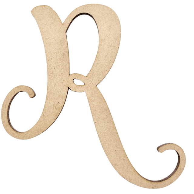 8" Tall MDF Wood Letter R | 1/8" Thick | Wood Craft Letter | Starfish ...