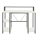 Mainstays 47" Computer Desk with Storage Shelves, , White Finish ...