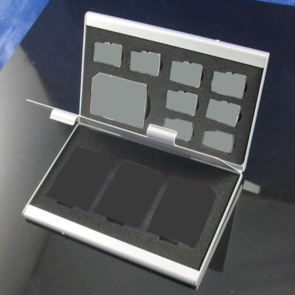 Caja De Almacenamiento De Tarjeta De Memoria Metal Aluminio Micro Sd Tf ...