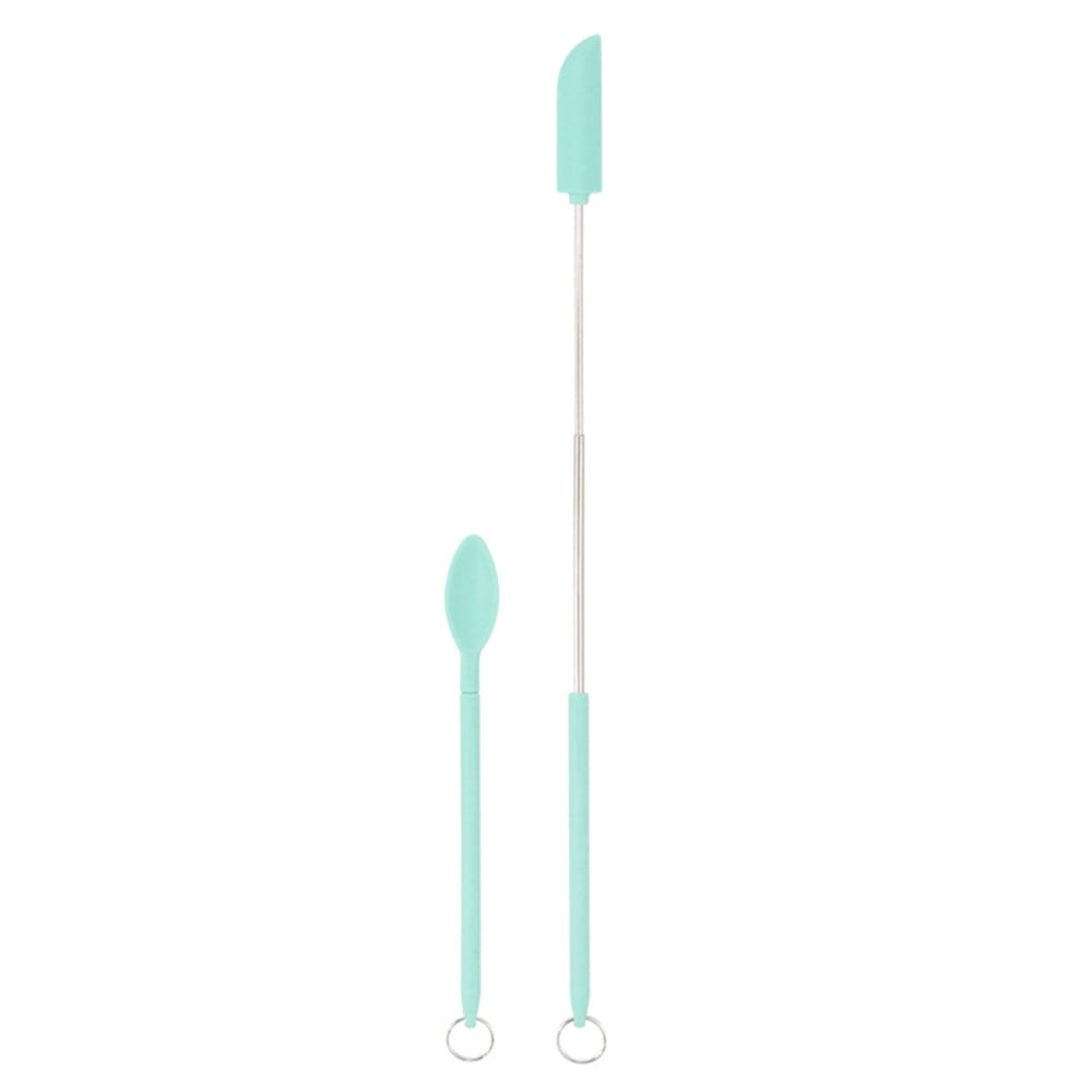 BBQ Silicone Stretchable Spatula Spoon Set Lightweight Durable Flexible ...