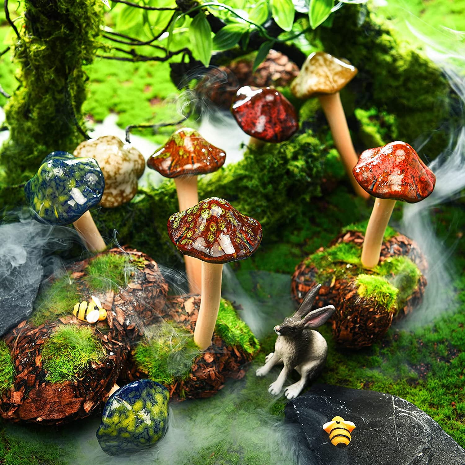 Decorative Ceramic Garden Mushrooms | Fasci Garden