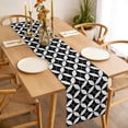 Abstract Art Cotton Linen Table Runner Geometric Medieval Circular ...